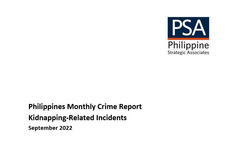 Kidnapping-Related Incidents - September 2022 – PSA Intelligence