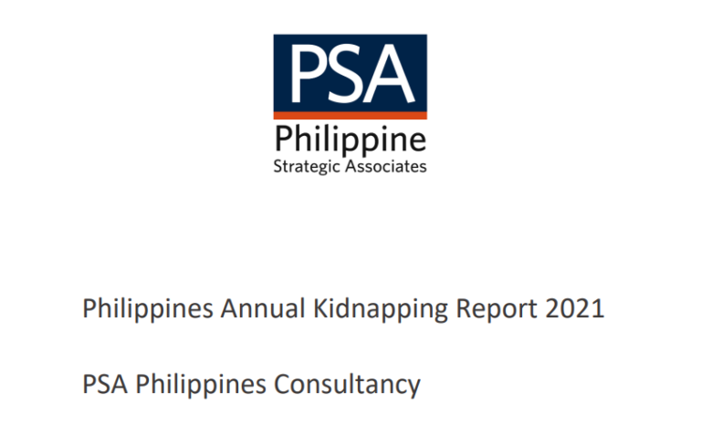 Philippines Annual Kidnapping Report 2021 – PSA Intelligence