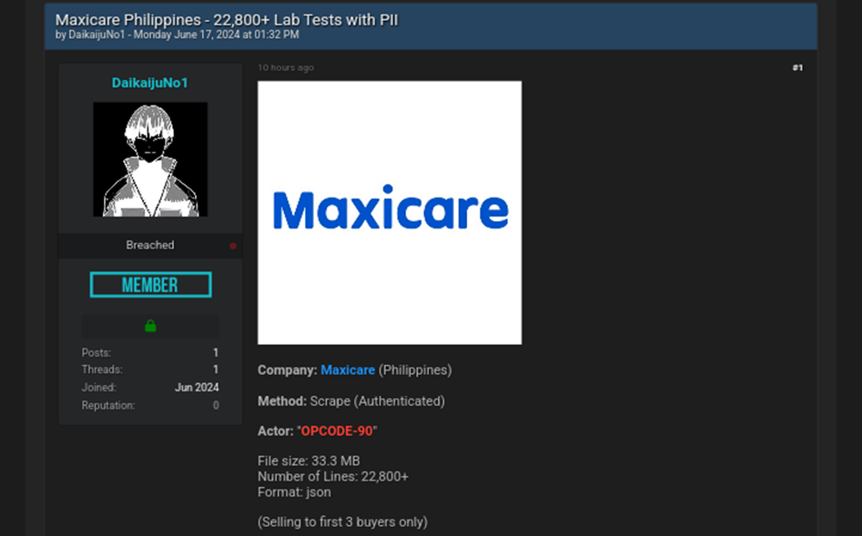 Data Breach Alert: Maxicare Third Party Provider, Lab@Home Compromised ...